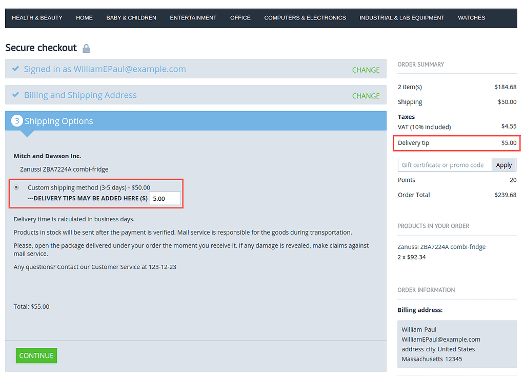 Add-Ons By Simtech Development: Delivery Tips - Add-ons & Themes - CS-Cart Forums