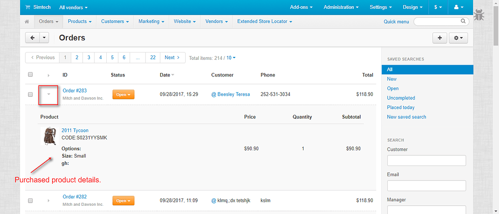 Add-On : Extended Order List - Add-ons & Themes - CS-Cart Forums